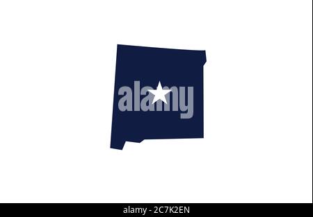 New Mexico outline symbol. US state map. Vector illustration Stock ...