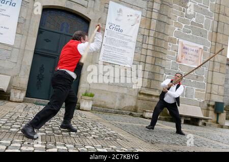 traditional stick fighting in Fafe, Portugal Stock Photo - Alamy