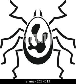 Warning Symbol parasite sign. Spider mites. Red mite. Epidemic. Mite ...