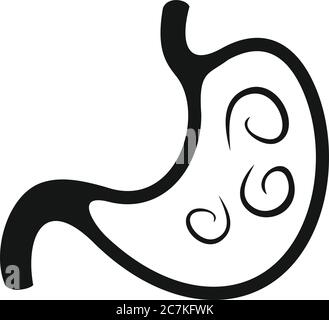 Intestinal parasite icon. Simple illustration of intestinal parasite ...