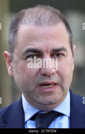 Marcus Coutain's lawyer Timur Rustem outside Highbury Corner ...