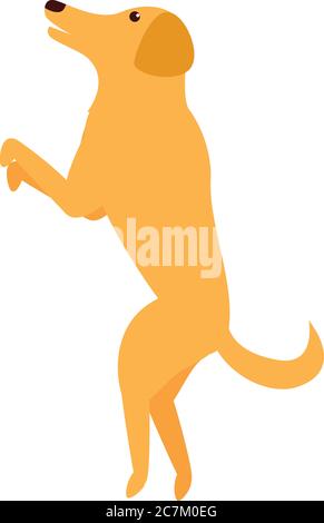 Vector image of a dog jumping on white background, Vector dog for your ...