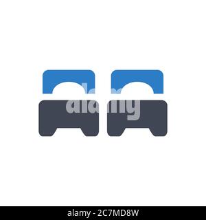 Twin room icon Stock Photo - Alamy
