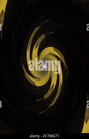 Yellow color supernova flower light art printed on dark illustration ...