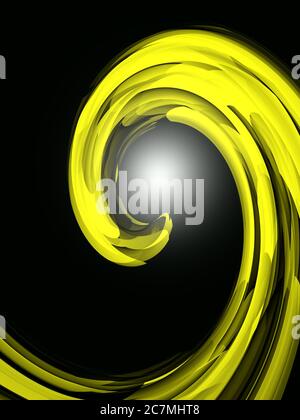 Grey color supernova light yellow wave art printed on dark illustration ...