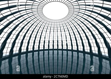 Round hall architecture background, 3d rendering. Computer digital ...