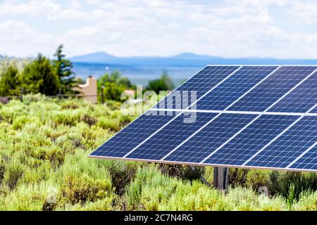 New Mexico off grid solar installation Stock Photo - Alamy