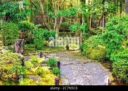 Japan style garden - Yoshikien Garden in Nara Stock Photo - Alamy