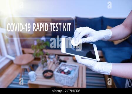 Handwriting text writing Rapid Test Kit. Conceptual photo Emergency ...