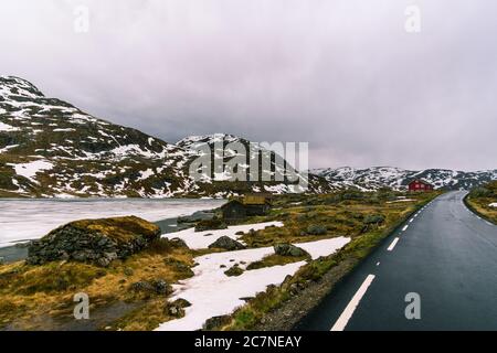 A beautiful forest landscape of a snowy Norwegian winter day Stock ...