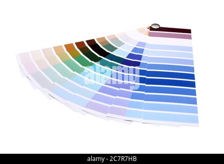 Color palettes on white background Stock Photo - Alamy