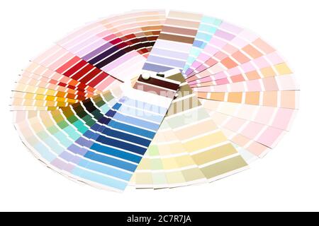 Color palettes on white background Stock Photo - Alamy