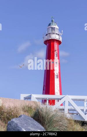 A view of the lighthouse at Scheveningen beach, the netherlands Stock ...