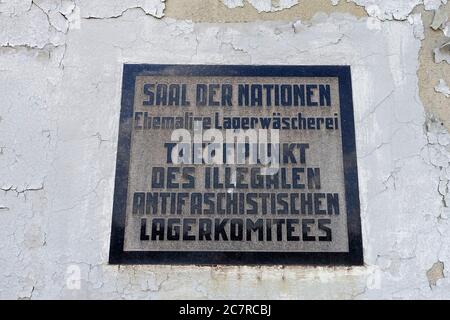 A sign in Sachsenhausen concentration camp warning prisoners if they ...