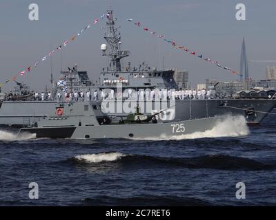 Many maritime ships went through opened bridges in St Petersburg for ...
