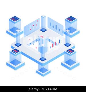 Hub network connection, data organization of communication structures ...