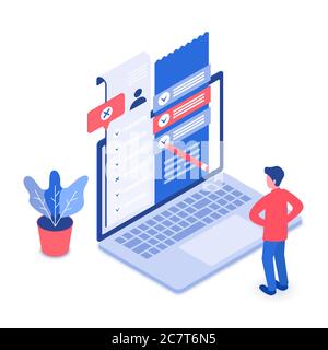 Online survey website. Web service with questionnaire, checklist or ...