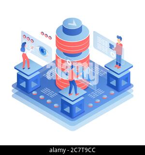 Online business collaboration. Service project, innovative remote ...