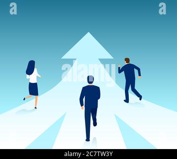 Businessman running towards goal Stock Vector Image & Art - Alamy
