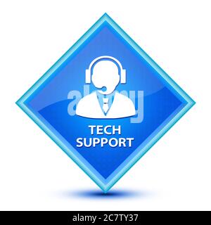 Tech support icon isolated on 3d soft green round button abstract ...