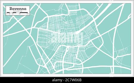 Urban city vector map of Ravenna. Vector illustration, Ravenna map ...