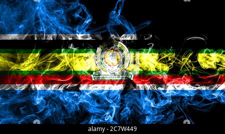East African Community smoke flag, EAC flag Stock Photo - Alamy