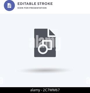 Bmp icon vector, filled flat sign, solid pictogram isolated on white ...