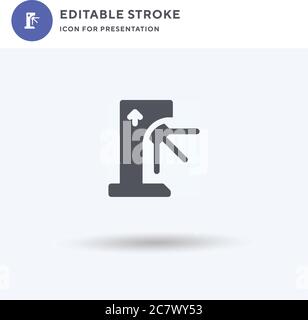 turnstile vector icon isolated on transparent background, turnstile ...