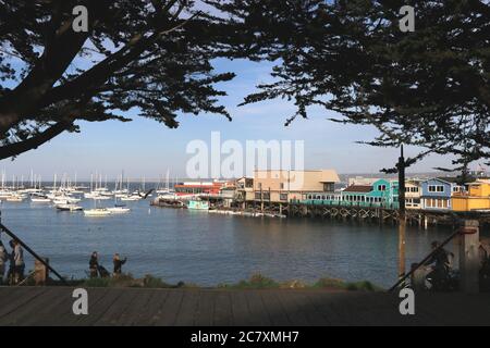 The Old Fisherman's Wharf at Monterey Bay, California Stock Photo - Alamy