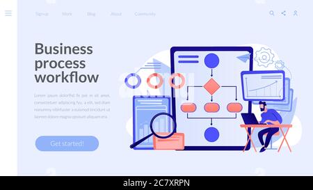 Business process automation BPA concept vector illustration Stock ...