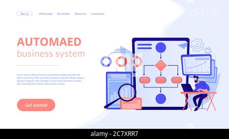 Business process automation BPA concept vector illustration Stock ...