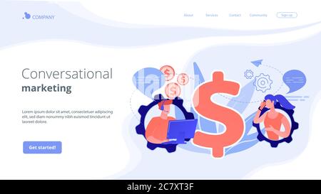 Conversational sales concept landing page Stock Vector Image & Art - Alamy