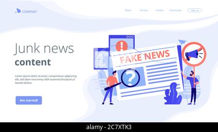 Fake news concept landing page Stock Vector Image & Art - Alamy