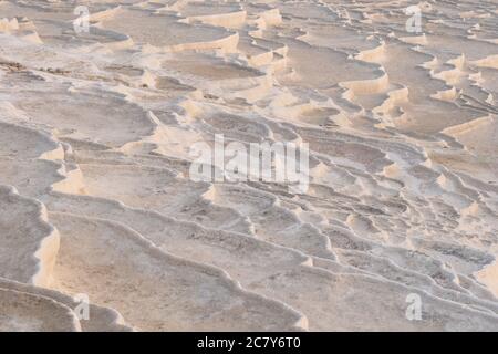 Dried natural spring water travertine terrace formations Stock Photo ...