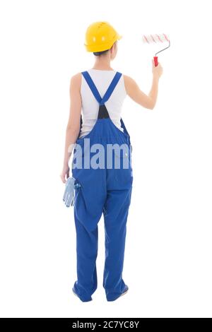 Back view of workwear. Isolated on white background Stock Photo - Alamy