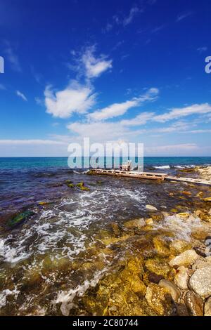 Romantic Dinner on the Jetty in the north of Bali Stock Photo - Alamy