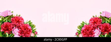 Bouquet of pink peonies, copy space Stock Photo - Alamy