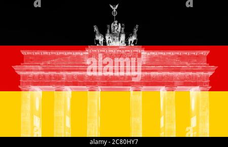 Berlin, Germany:The Brandenburg Gate / Brandenburger Tor. Nazi party ...
