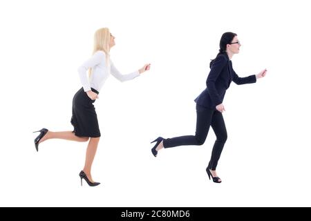 successful business team running in the office hall Stock Photo - Alamy