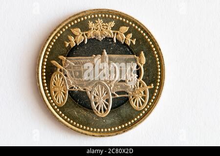 Japanese special 500 yen coin minted for the Showa Emperor, Hirohito ...