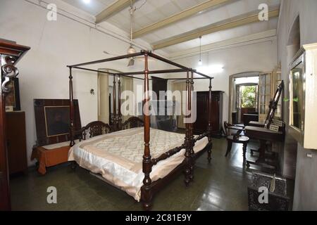 Bedroom of Sir Jagadish Chandra Bose (1858-1937) and Lady Abala Bose ...