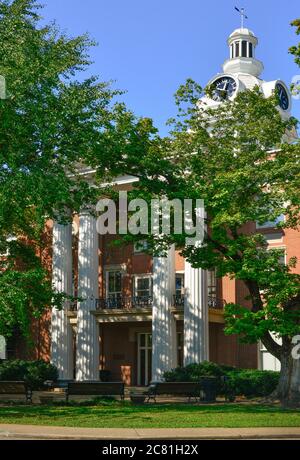 The stately Rutherford County Courthouse entrance on the Public Square ...
