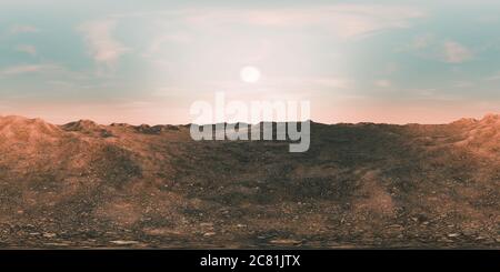 360 degree desert landscape. Equirectangular projection, environment ...