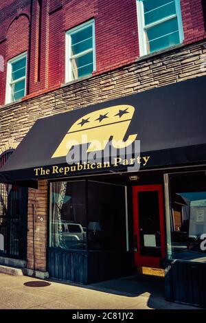 The Republican Party headquarters located around the historic town ...