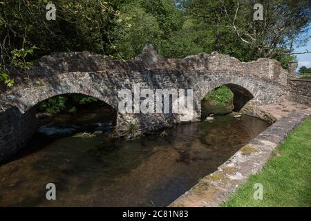 The River Avill in the Exmoor town of Dunster, Somerset UK Stock Photo ...