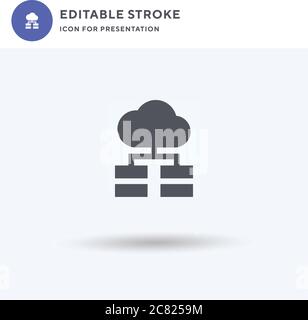 Servers icon vector, filled flat sign, solid pictogram isolated on ...