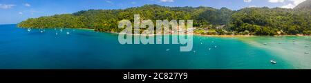 Panoramic aerial view of the Tobago island from above Stock Photo - Alamy