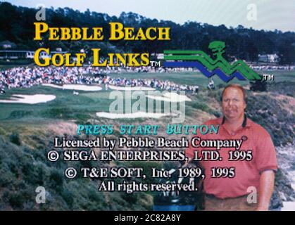 Pebble Beach Golf Links - Sega Saturn Videogame - Editorial use only ...