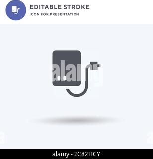 Hard Drive icon vector, filled flat sign, solid pictogram isolated on ...
