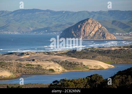 View of Morro Rock and Bay along the Central California Coastline Stock ...